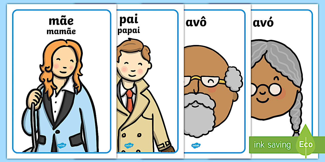A minha família, cartazes (teacher made) - Twinkl