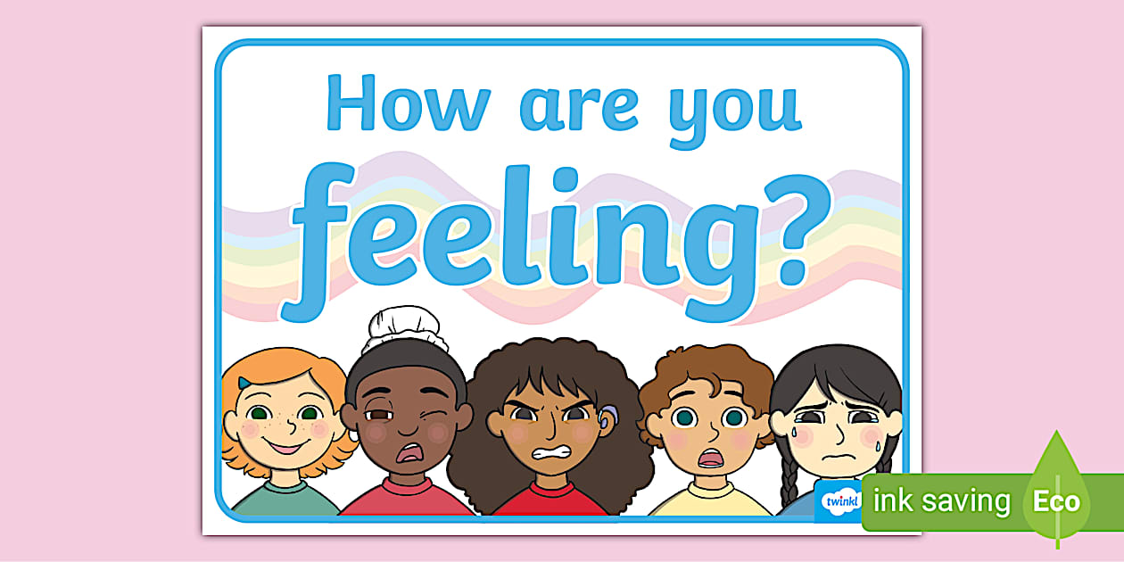 Cursive How Are You Feeling? Display Poster (teacher made)