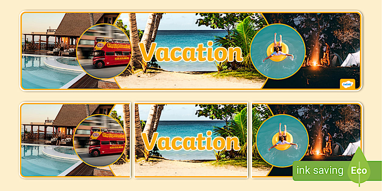 Vacation Photo Display Banner (Teacher-Made) - Twinkl