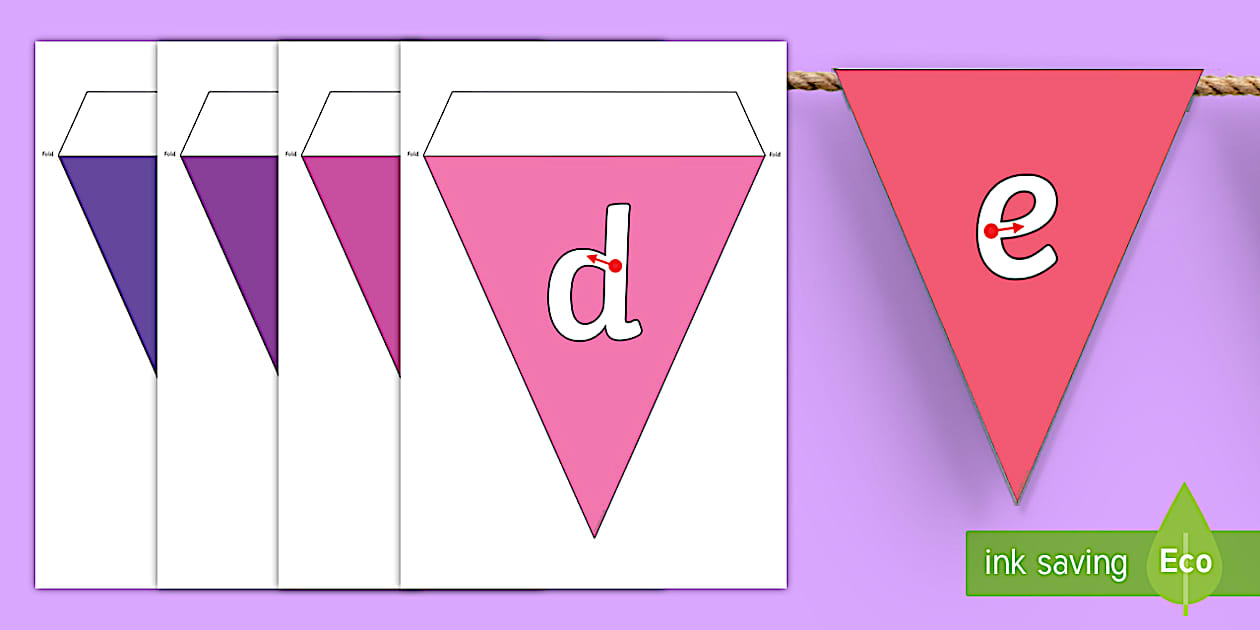 A-Z Letter Formation Display Bunting - Pirate Themed A-Z Letter Formation