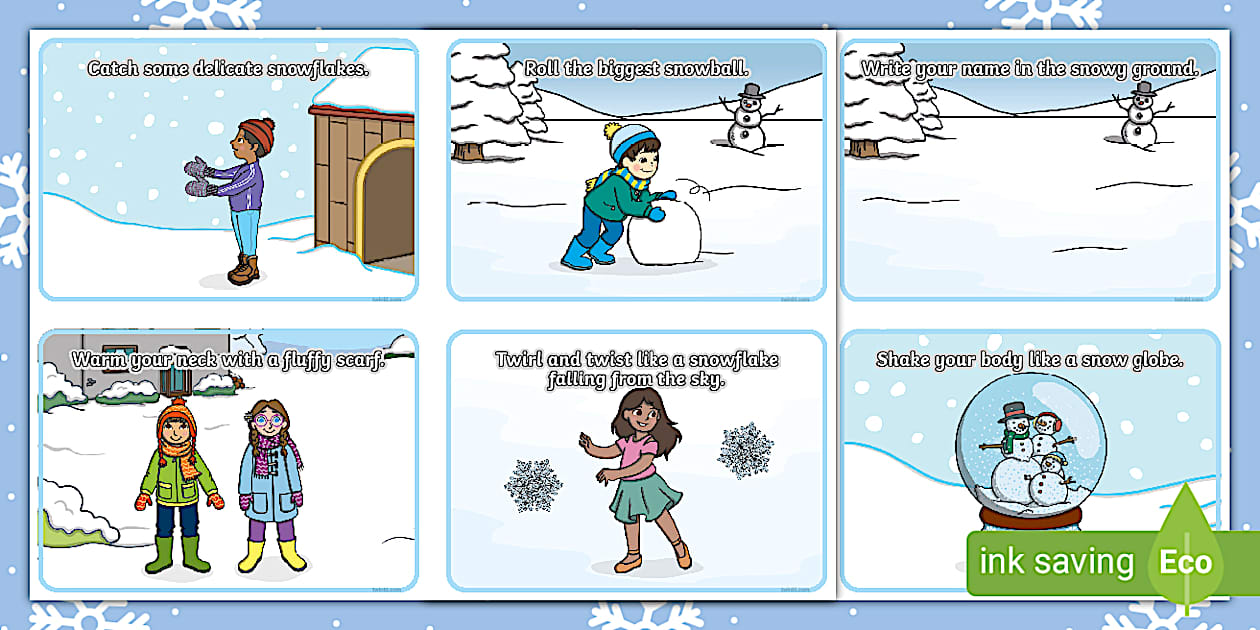 Winter Brain Break Action Cards (teacher made) - Twinkl