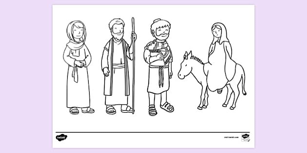 Bible Character Colouring Page (creat de profesori) - Twinkl