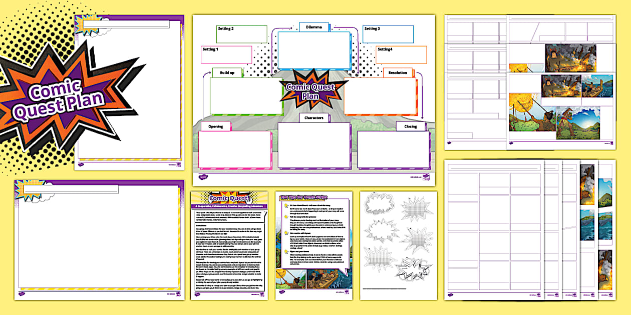 Comic Quest! Collaborative Writing Challenge (Teacher-Made)