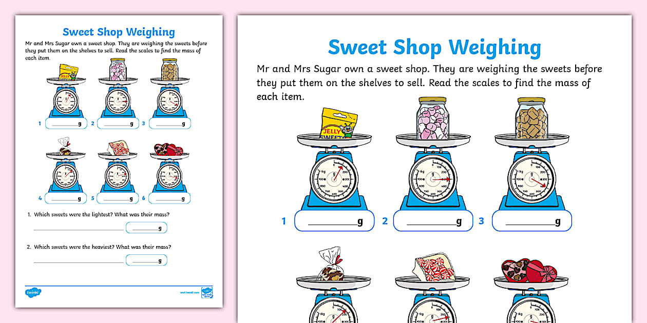 👉 Sweet Shop Weighing - KS1 maths (teacher made) - Twinkl
