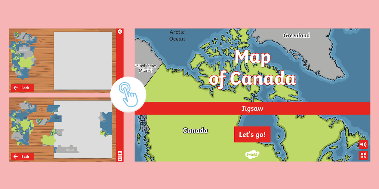 Map of Canada Interactive Jigsaw Puzzle (teacher made)