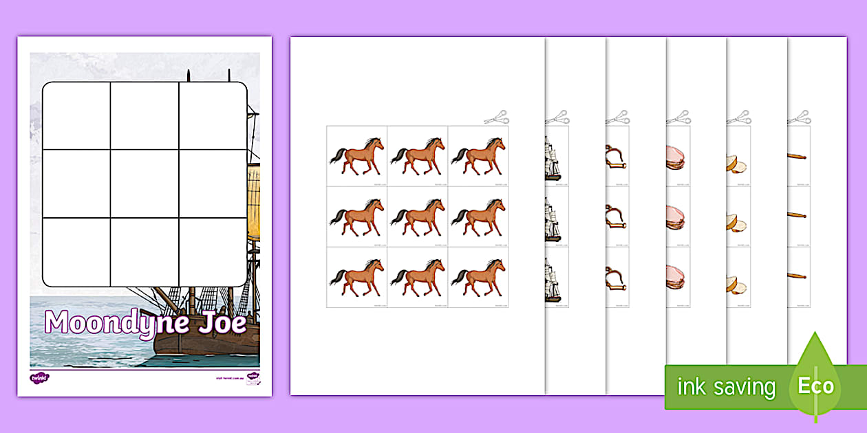 Moondyne Joe Three in a Row Game (teacher made) - Twinkl