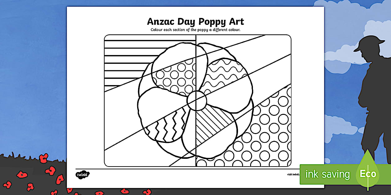 Anzac Flower Poppy Art | Anzac Day | New Zealand Resource