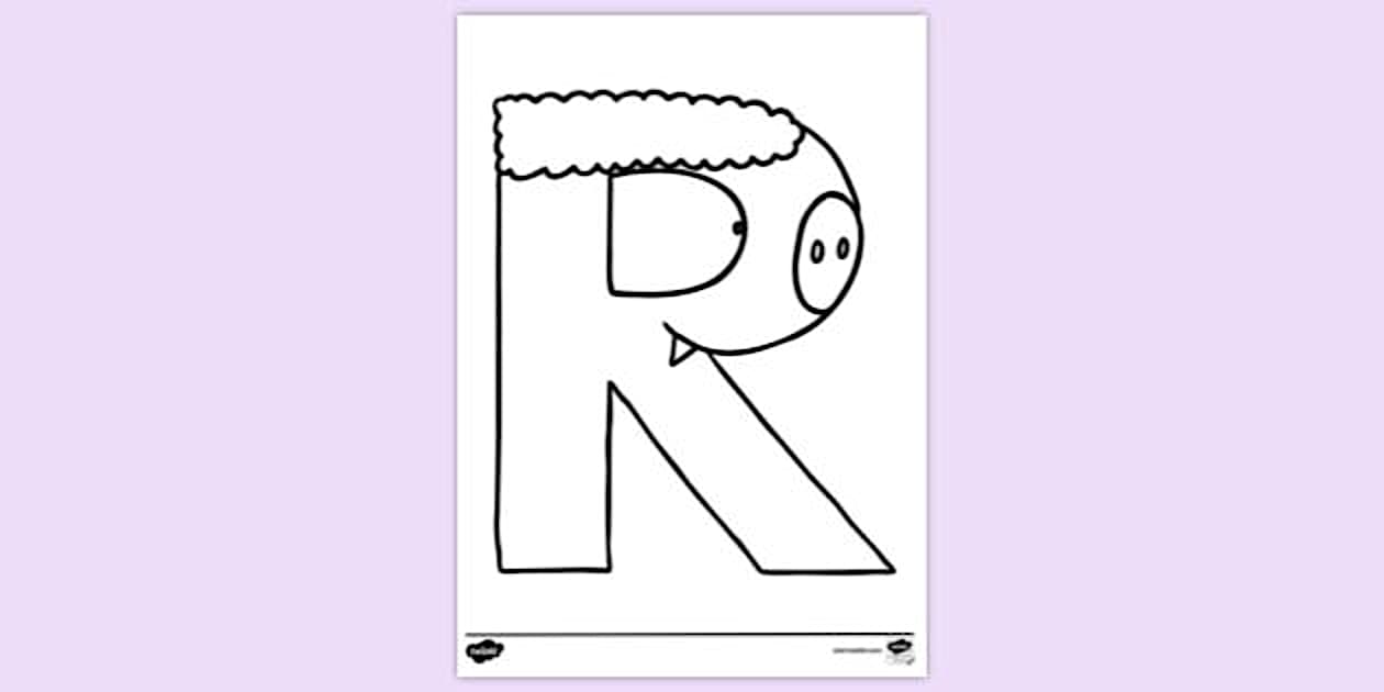 Letter R Colouring Page | Colouring Sheets (teacher made)