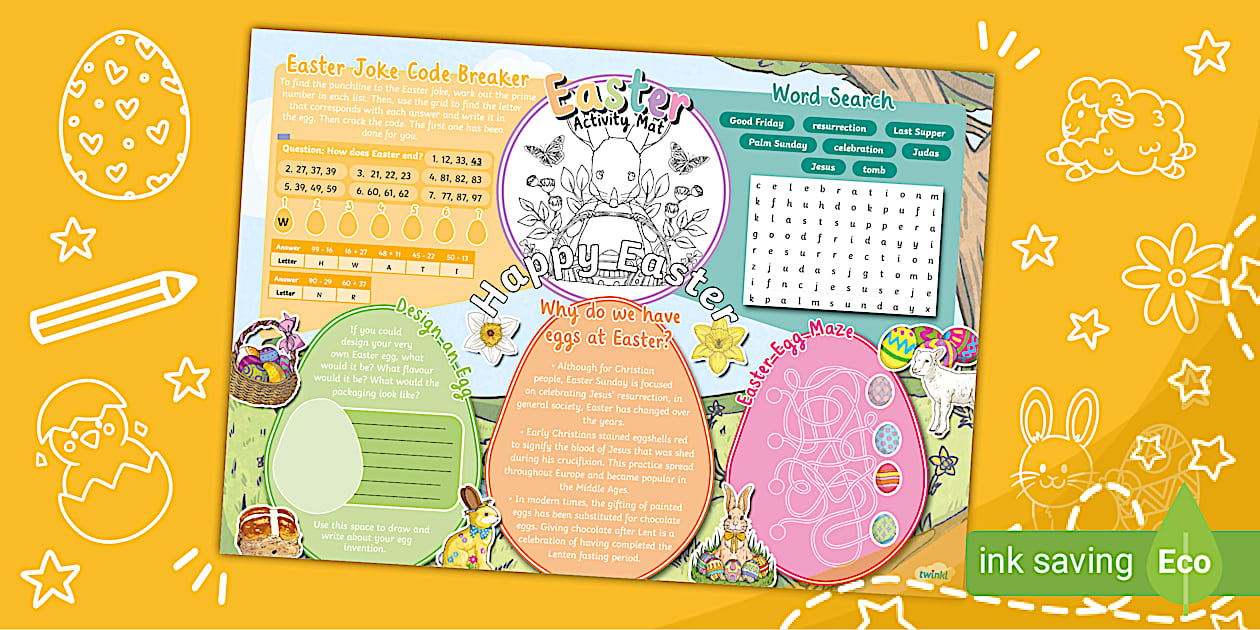Easter Activity Mat (Ages 7 - 11) (Hecho por educadores)