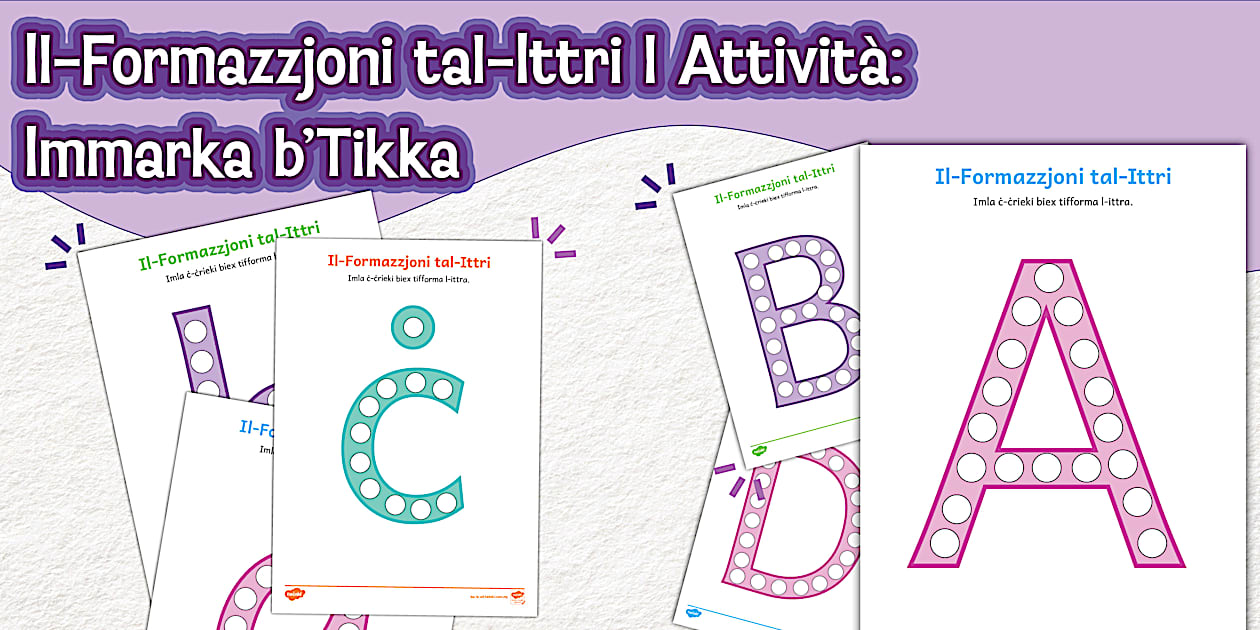 Il-Formazzjoni tal-Ittri l Attività: Immarka b'Tikka