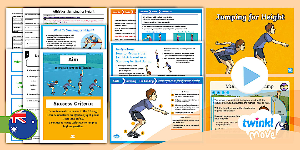 Move PE Year 5 Athletics Lesson 4: Jumping for Height Lesson Pack