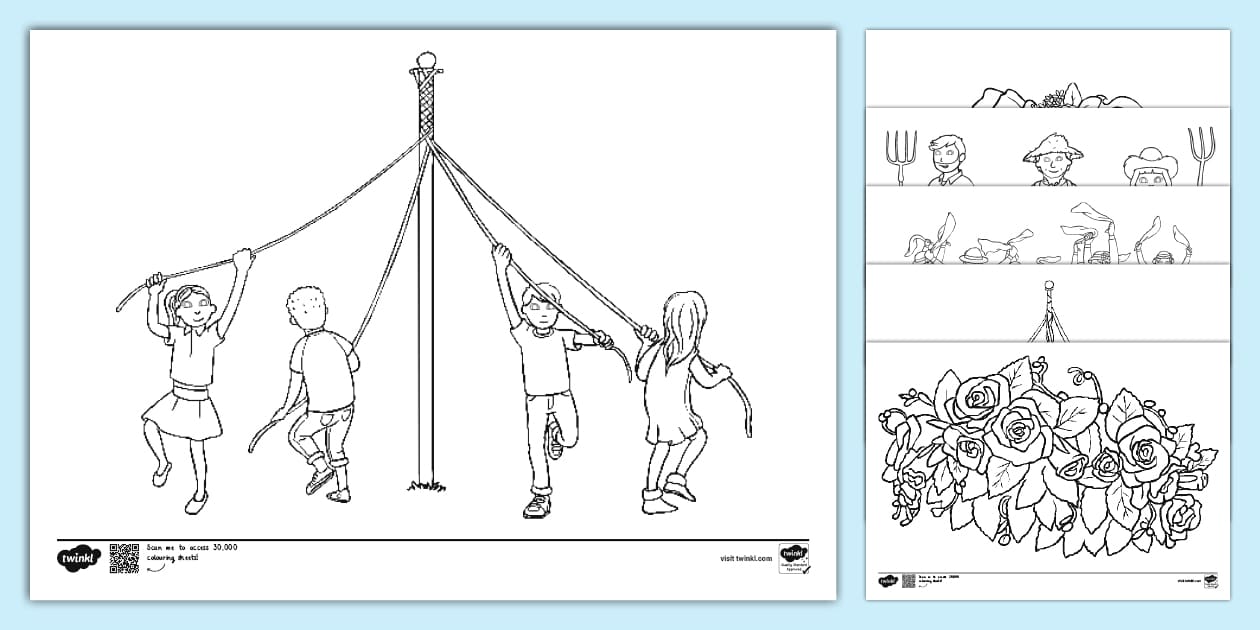 May Day Colouring | Colouring Pages | Twinkl (teacher made)