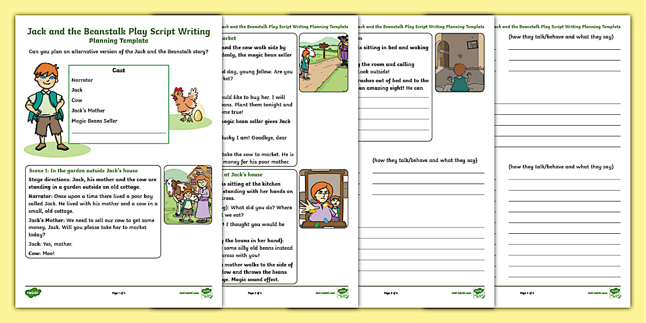 KS1 Jack and the Beanstalk Alternative Ending Play Script