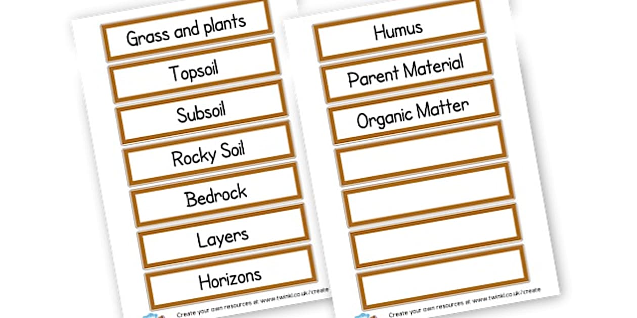 Soil Profile Labels (teacher made) - Twinkl