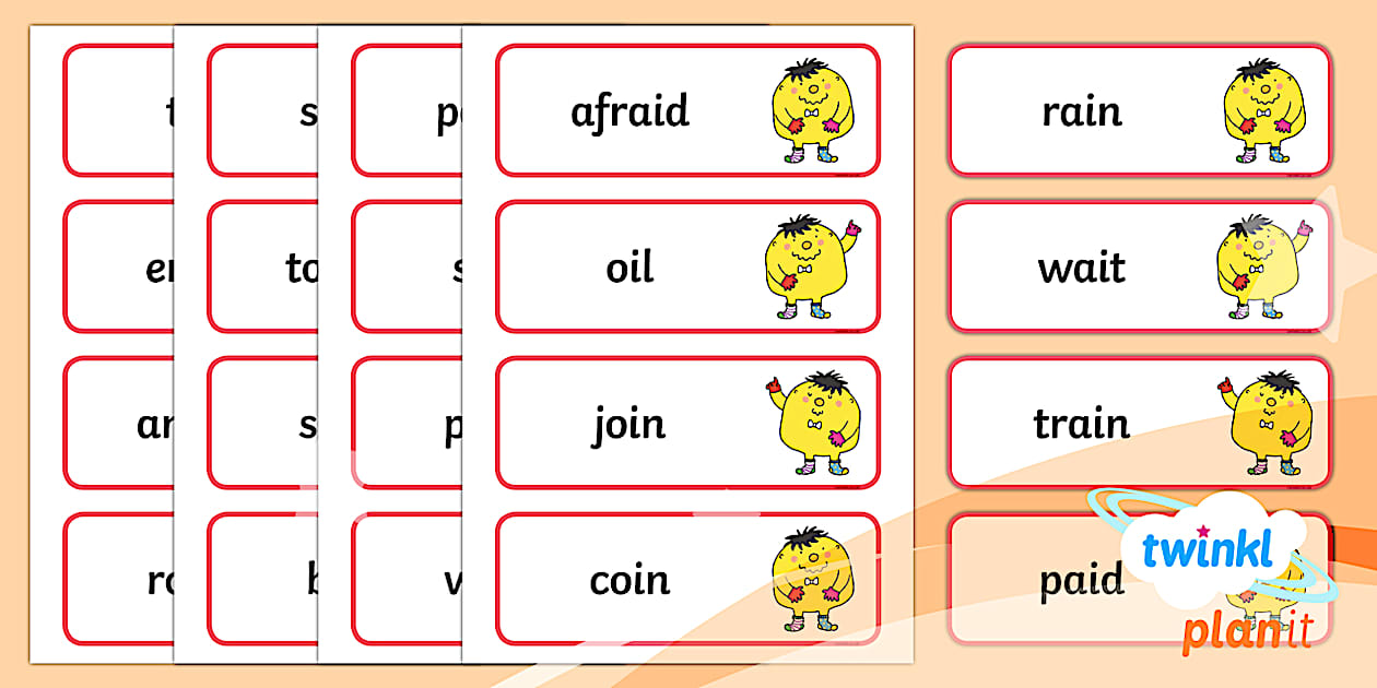 PlanIt English Additional Resources Year 1 Term 1B Spelling Word Cards
