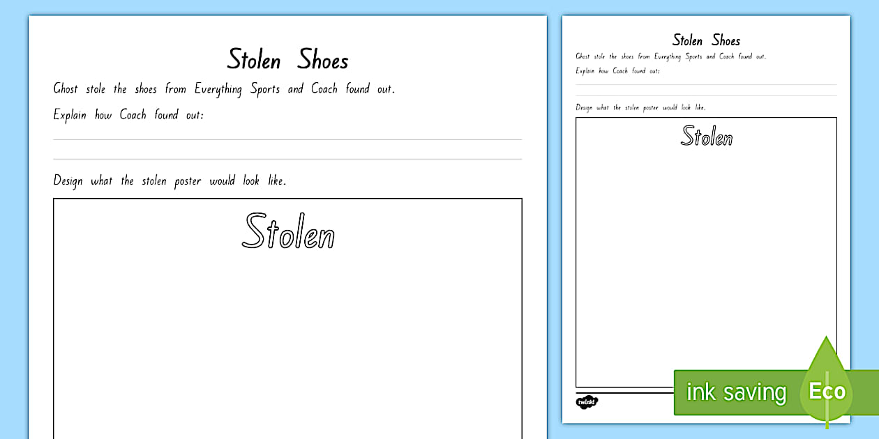 Year 5 and 6 Chapter Chat Week 5 Stolen Shoes Poster Activity To Support