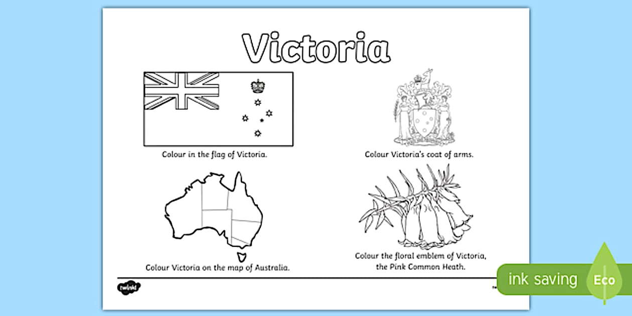 Victoria Colouring Sheet (teacher made) - Twinkl