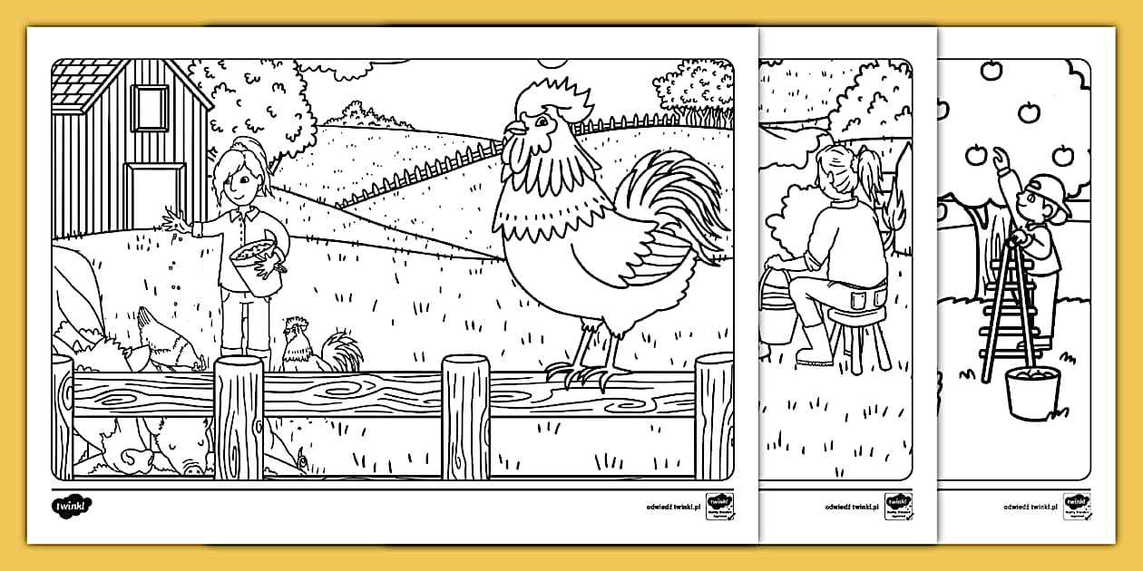 Wakacje na wsi | Kolorowanki | Edukacja przyrodnicza