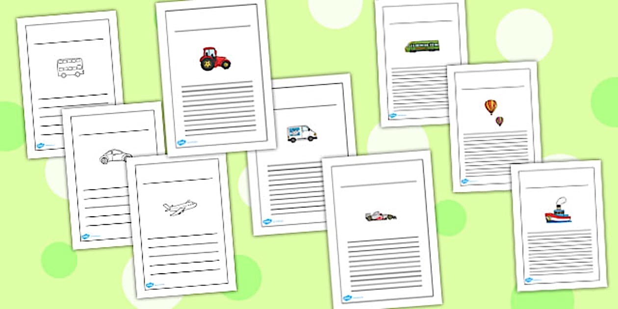 Transport Writing Frames (teacher made) - Twinkl