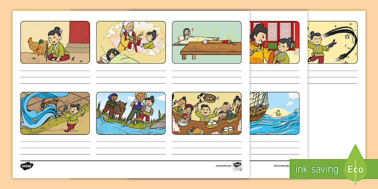 The Magic Paintbrush Storyboard Template - - Twinkl
