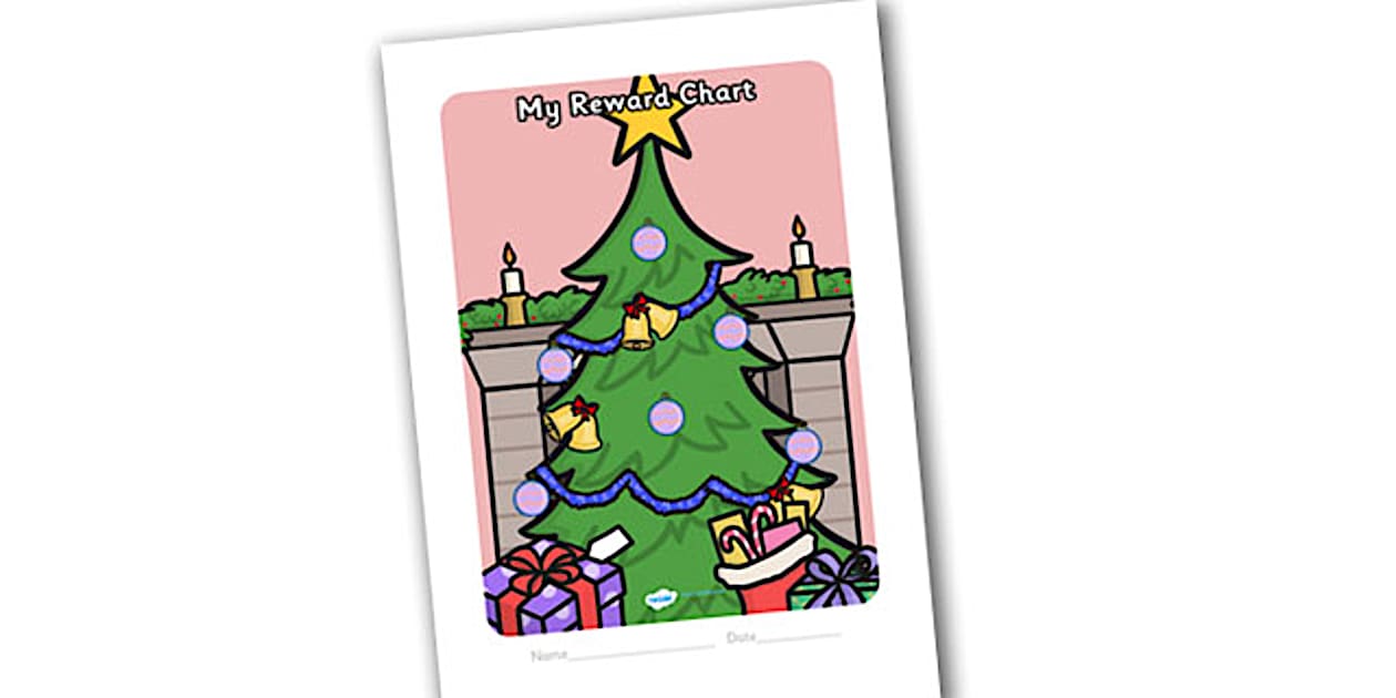 Sticker Reward Chart Christmas Themed (15mm) - Twinkl