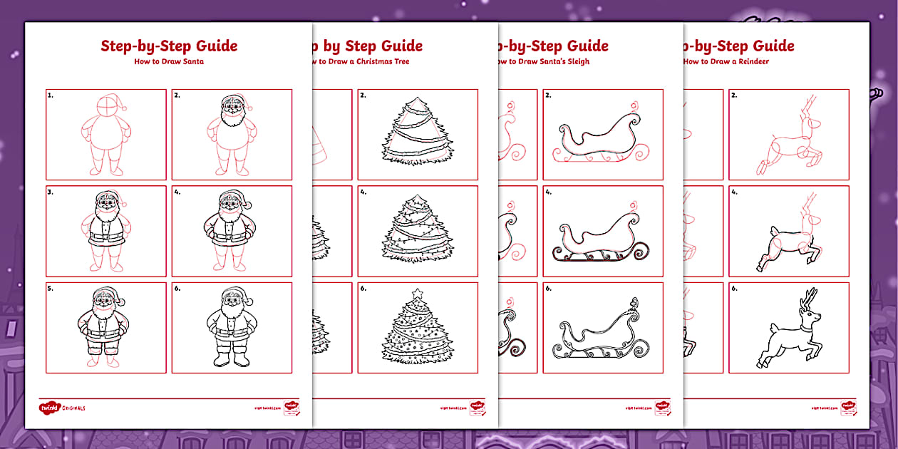 Step by Step Christmas Drawing - 'A Christmas Collar'