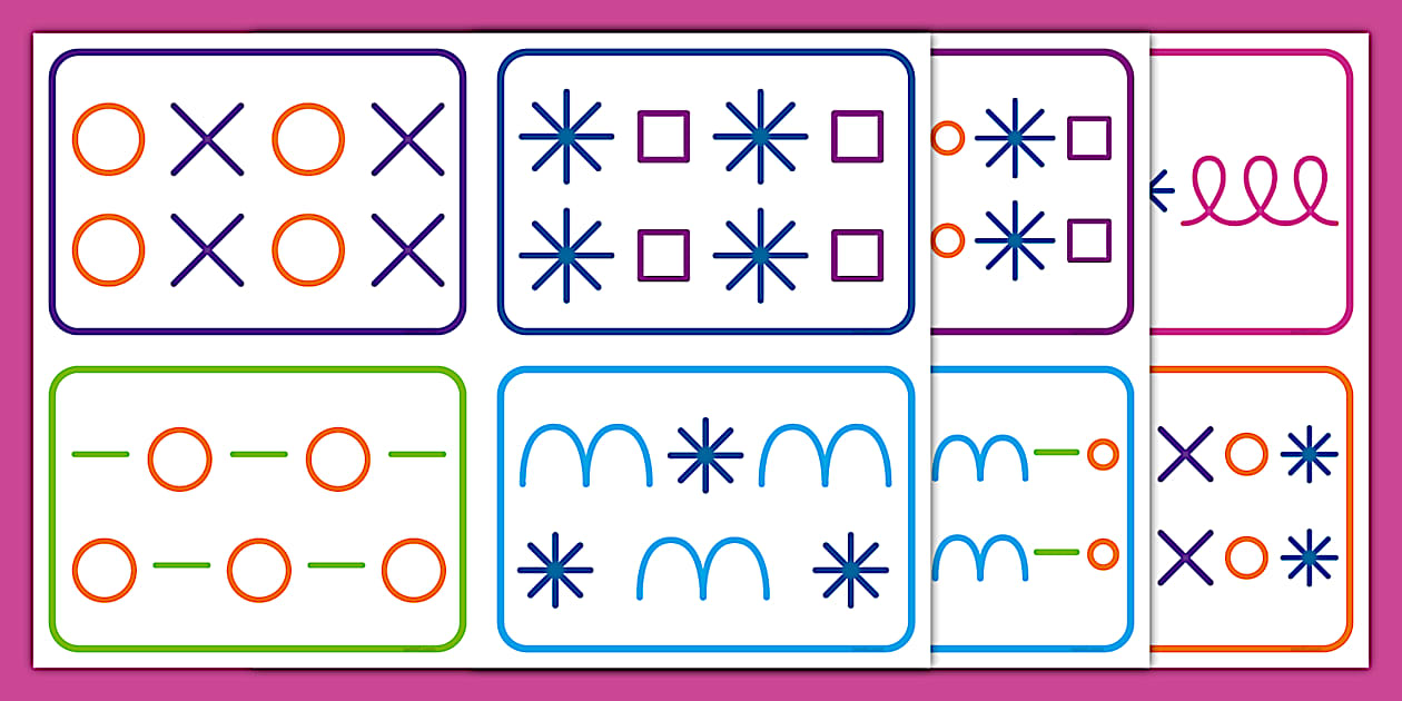 Patterns Mark-Making Pattern Cards (teacher made) - Twinkl
