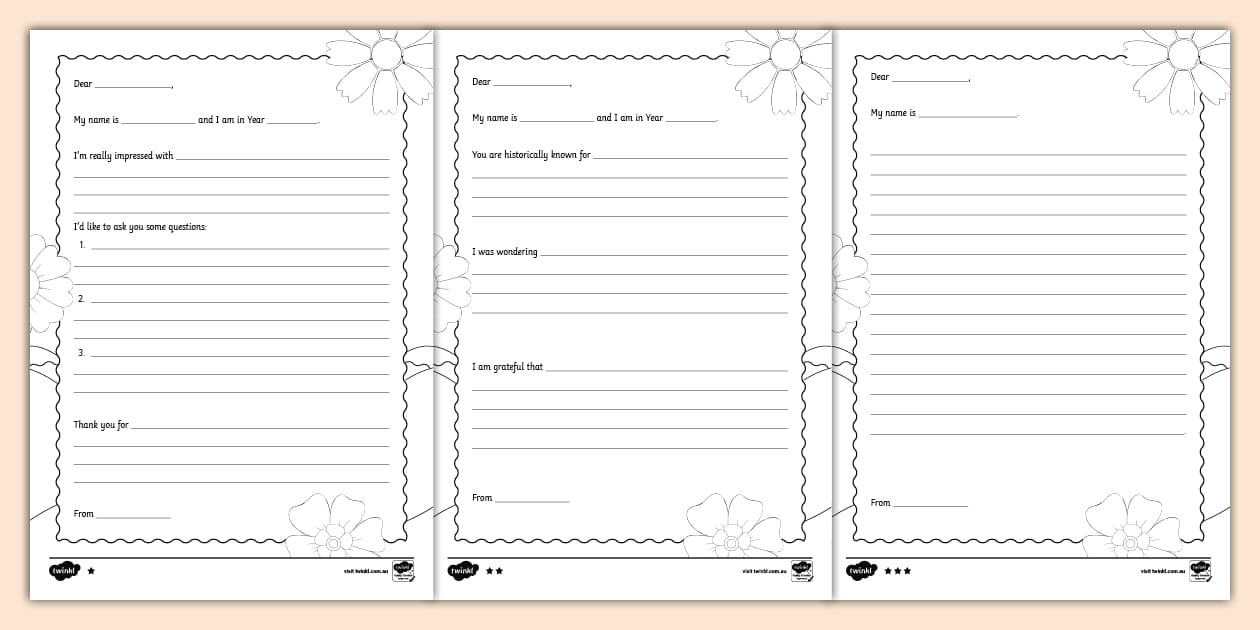 Australian Women's History Month Letter