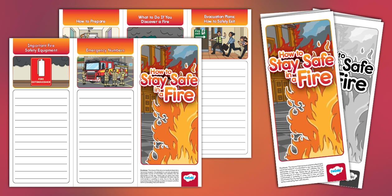 Fire Safety Leaflet Template - Twinkl Canada (teacher made)