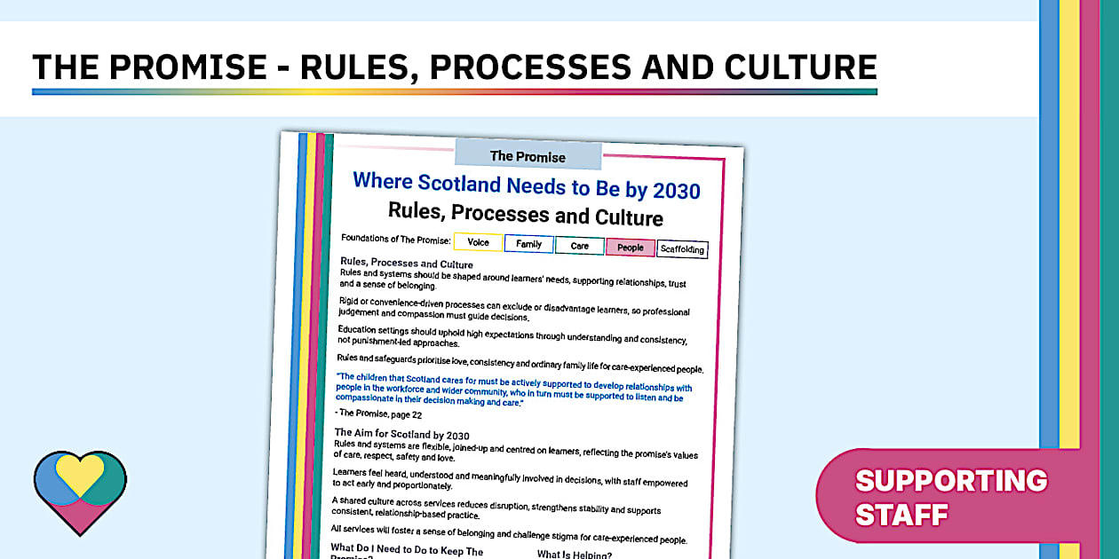 The Promise: Scotland 2030 (Rules, Processes and Culture)