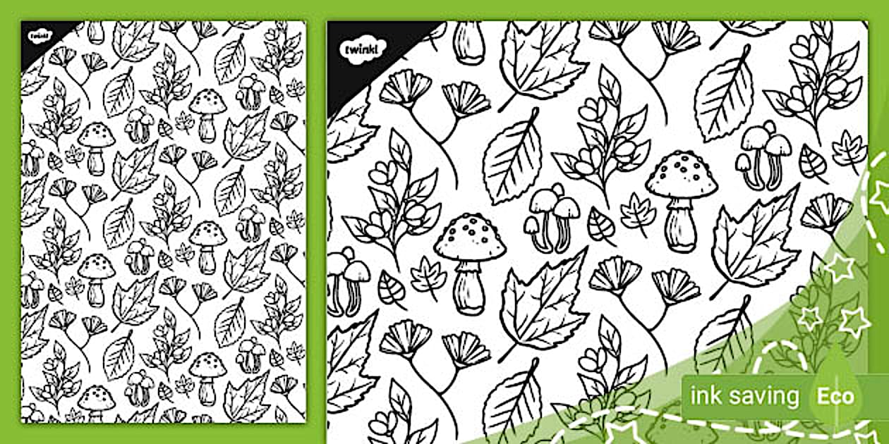 Nature Doodle Colouring (teacher made) - Twinkl