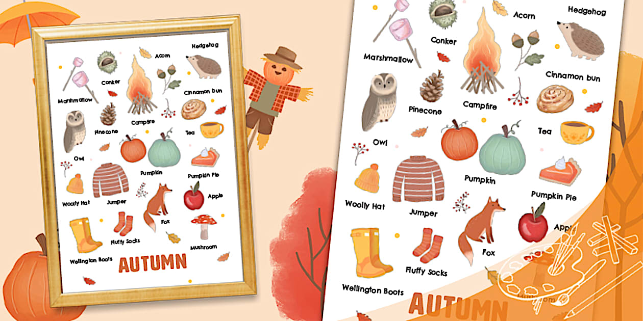 Autumn Icons Poster | Twinkl Art Gallery (teacher made)
