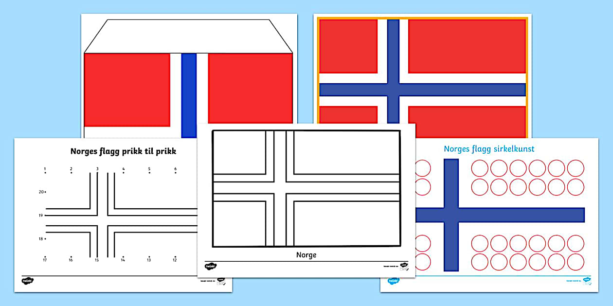 FREE! - Det norske flagg | Ressurspakke til nasjonaldagen