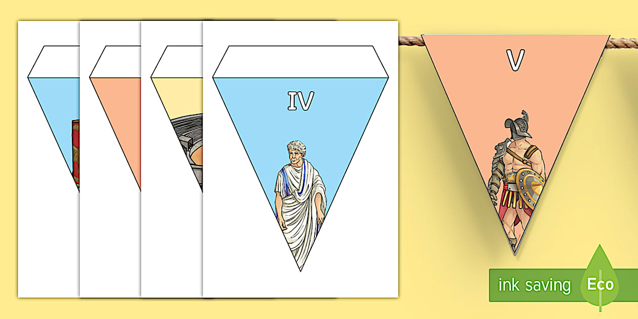 Editable Roman Numeral Display Bunting (teacher made)