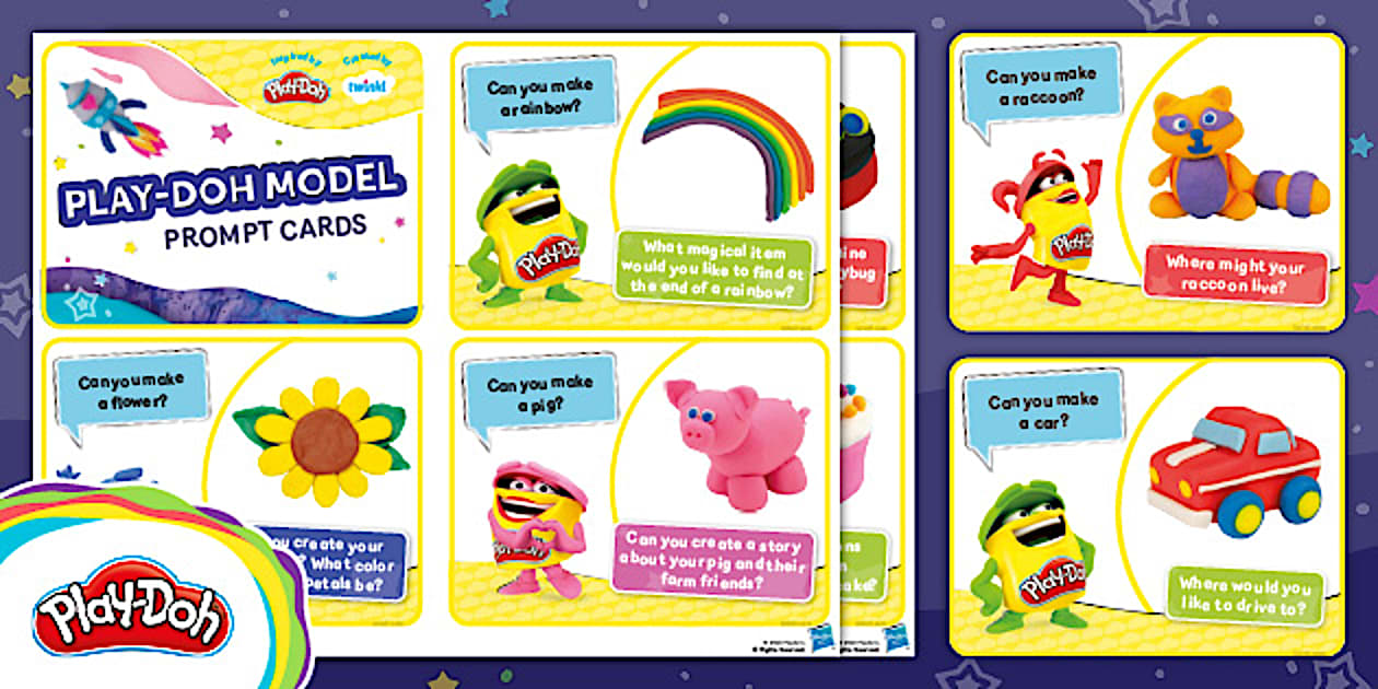 FREE! - Play-Doh: Model Prompt Cards (teacher made) - Twinkl