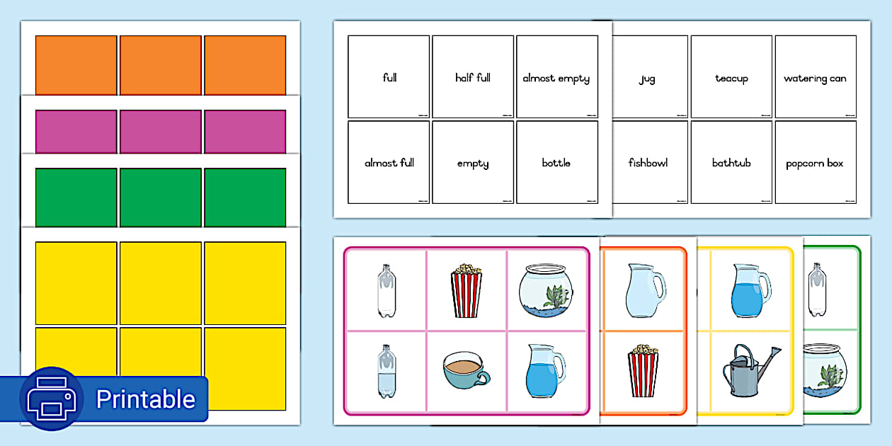 Grade R Capacity Language Bingo Game (teacher made) - Twinkl