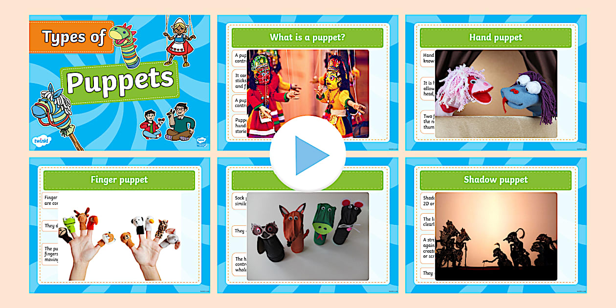 Types of Puppets Photo PowerPoint - Twinkl - KS1 - Twinkl
