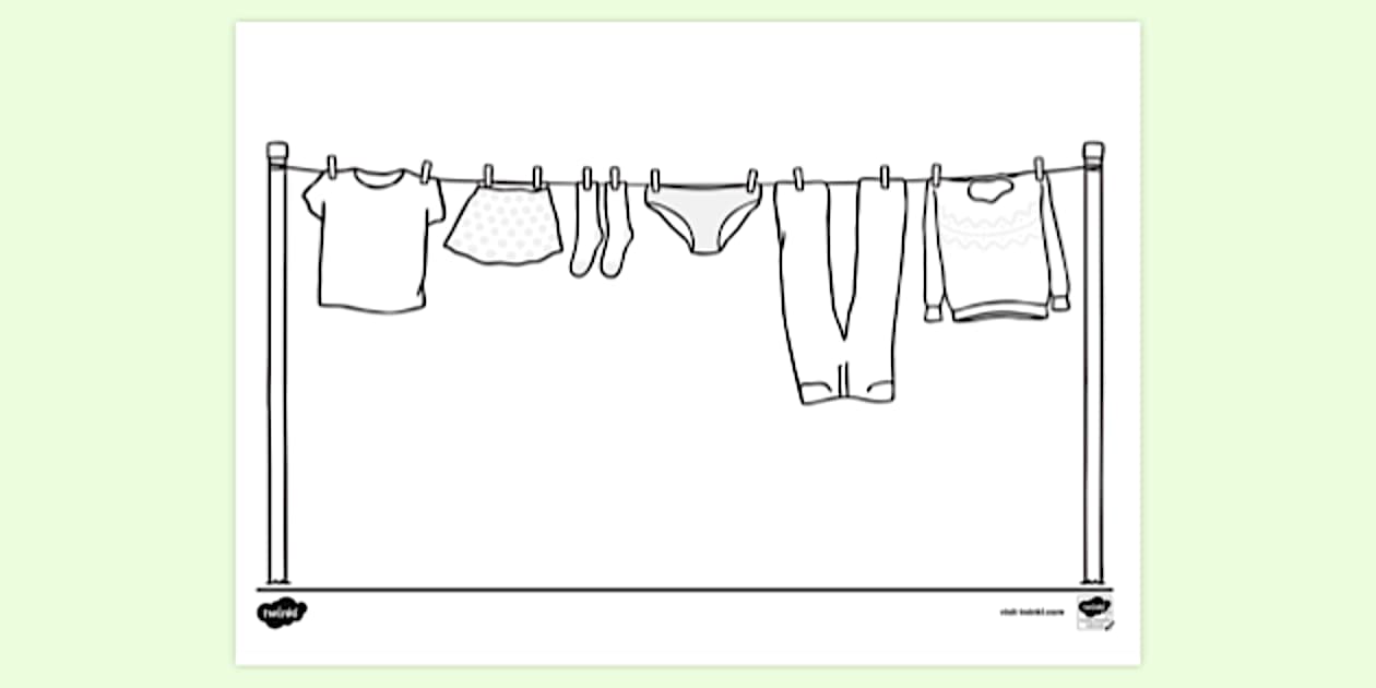 Clothes Colouring Page Printable (teacher made) - Twinkl