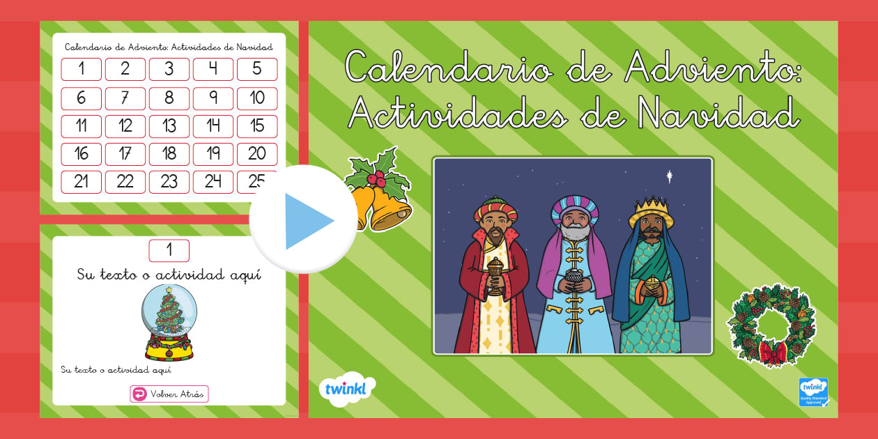 Calendario de Adviento: Actividades de Navidad - Twinkl
