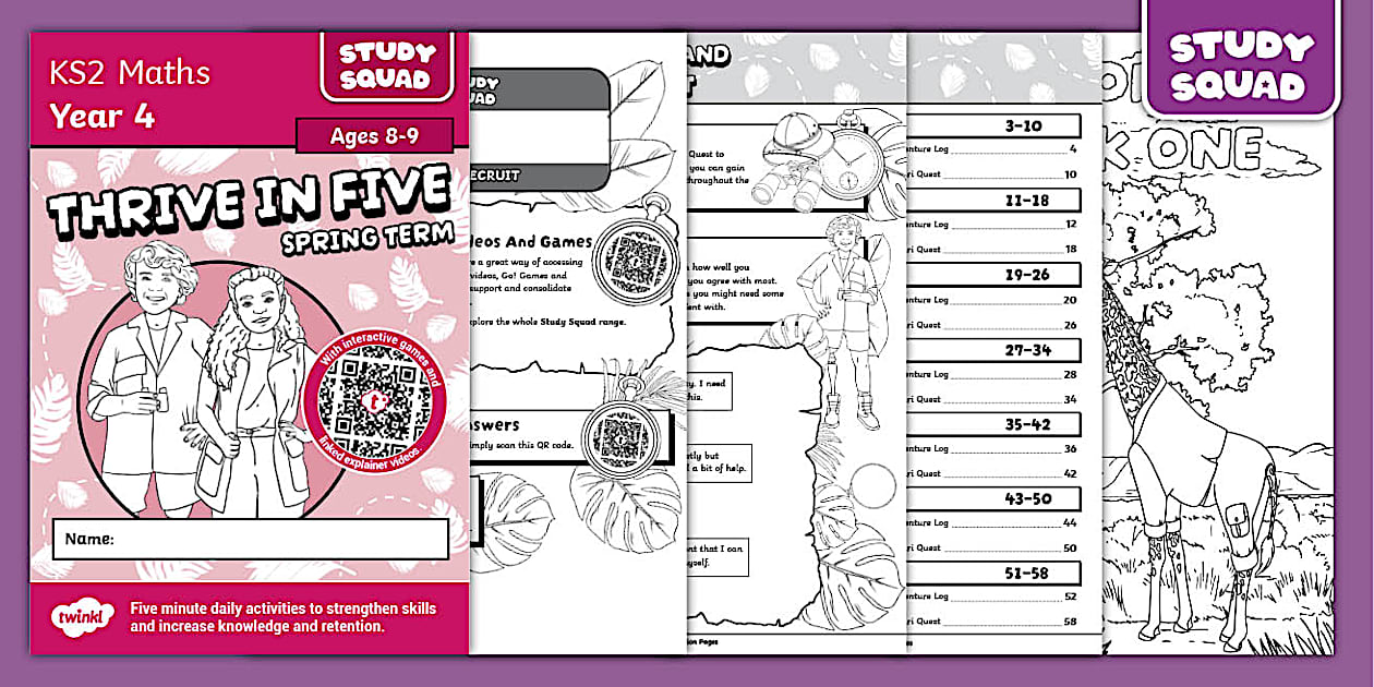 👉 Study Squad Thrive in Five Year 4 Maths Workbook Spring Term