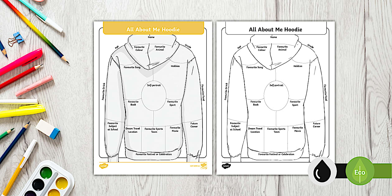 All About Me Hoodie Activity (Teacher-Made) - Twinkl
