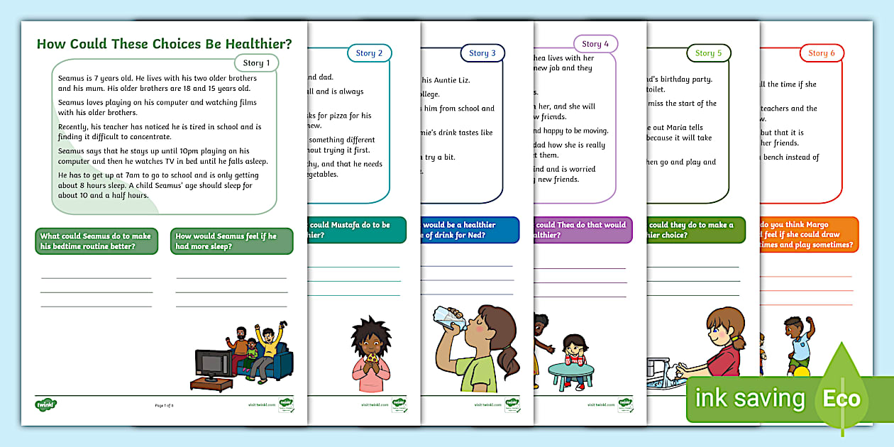 How Could These Choices Be Healthier? KS1 (Teacher-Made)