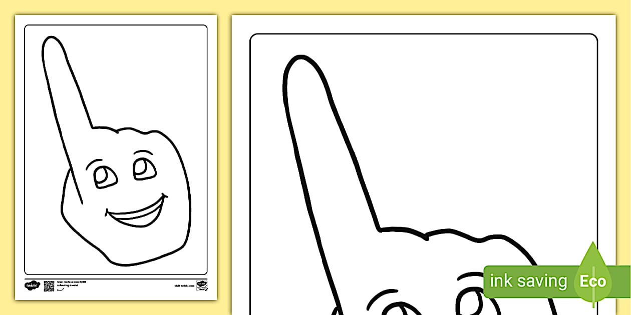 Finger Spaces Symbol Colouring Page (l'enseignant a fait)