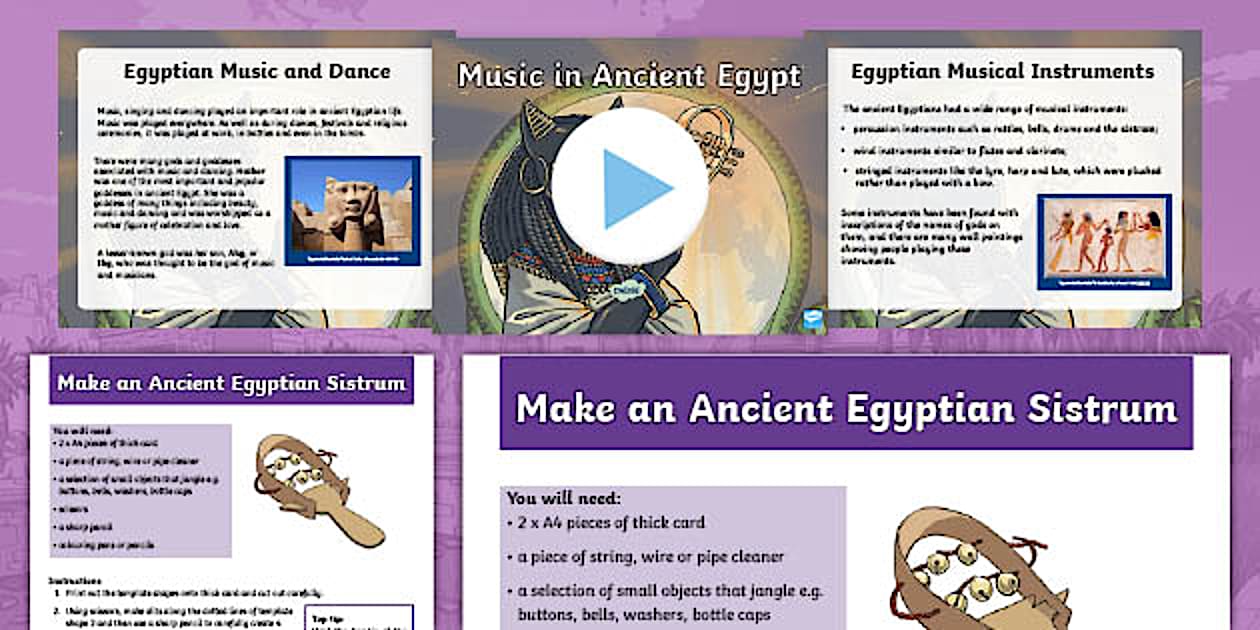Ancient Egyptian Musical Instruments KS2 Activity Pack