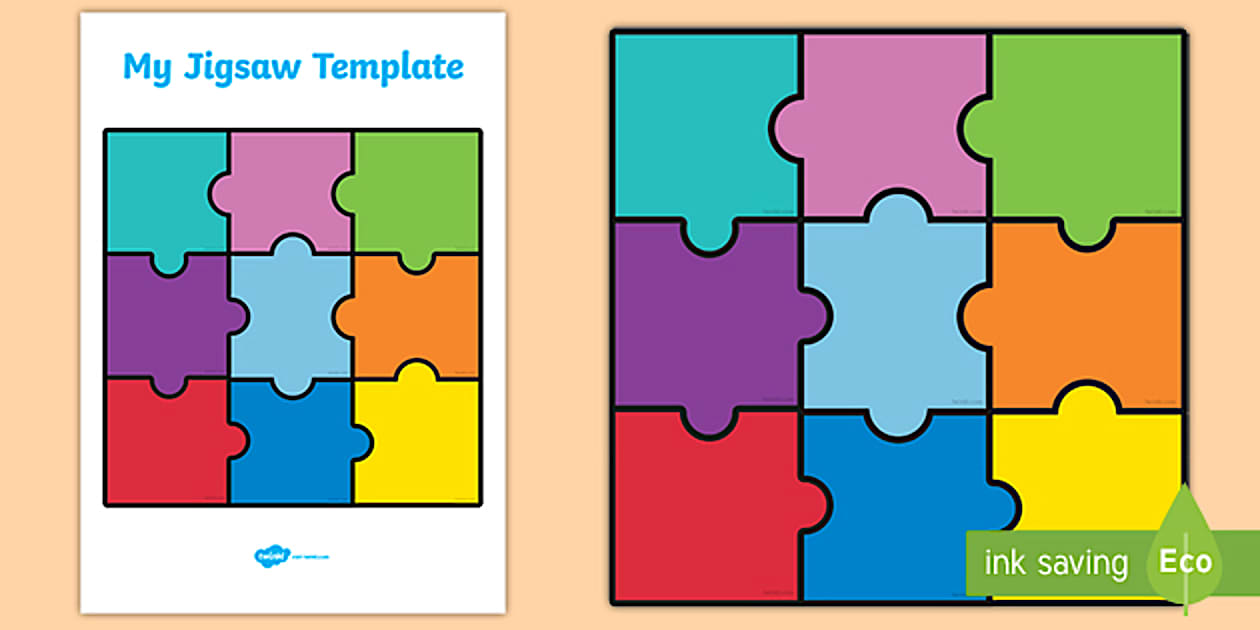 👉 4-Piece Jigsaw Puzzle Template | Primary Resource | Twinkl