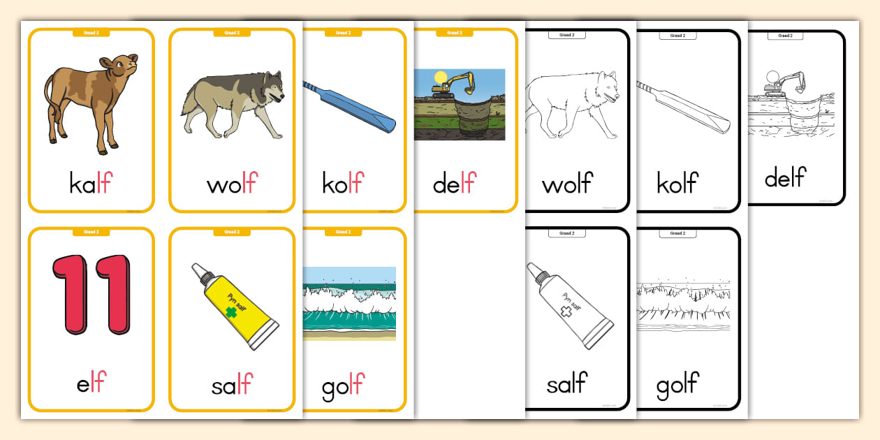 Graad 2 Klanke Flitskaarte lf (teacher made) - Twinkl