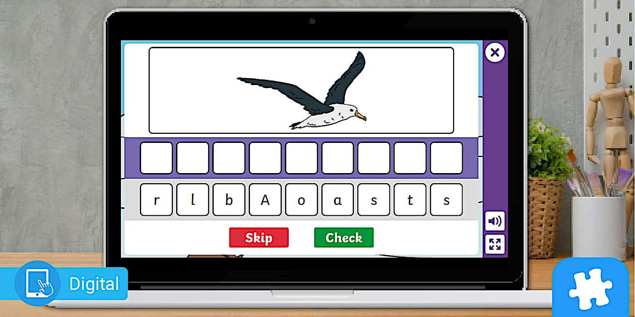 Fun Interactive Arctic Animals Anagram Puzzle Game - Twinkl