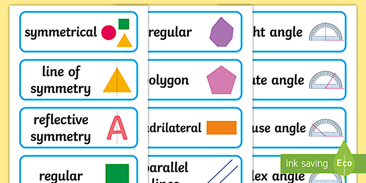 Dyslexic Properties of 2D Shapes Word Cards (Lehrer gemacht)