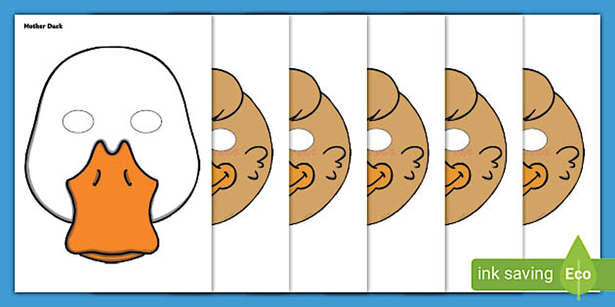 Role-Play Duck Mask Templates - EYLF - Twinkl Australia