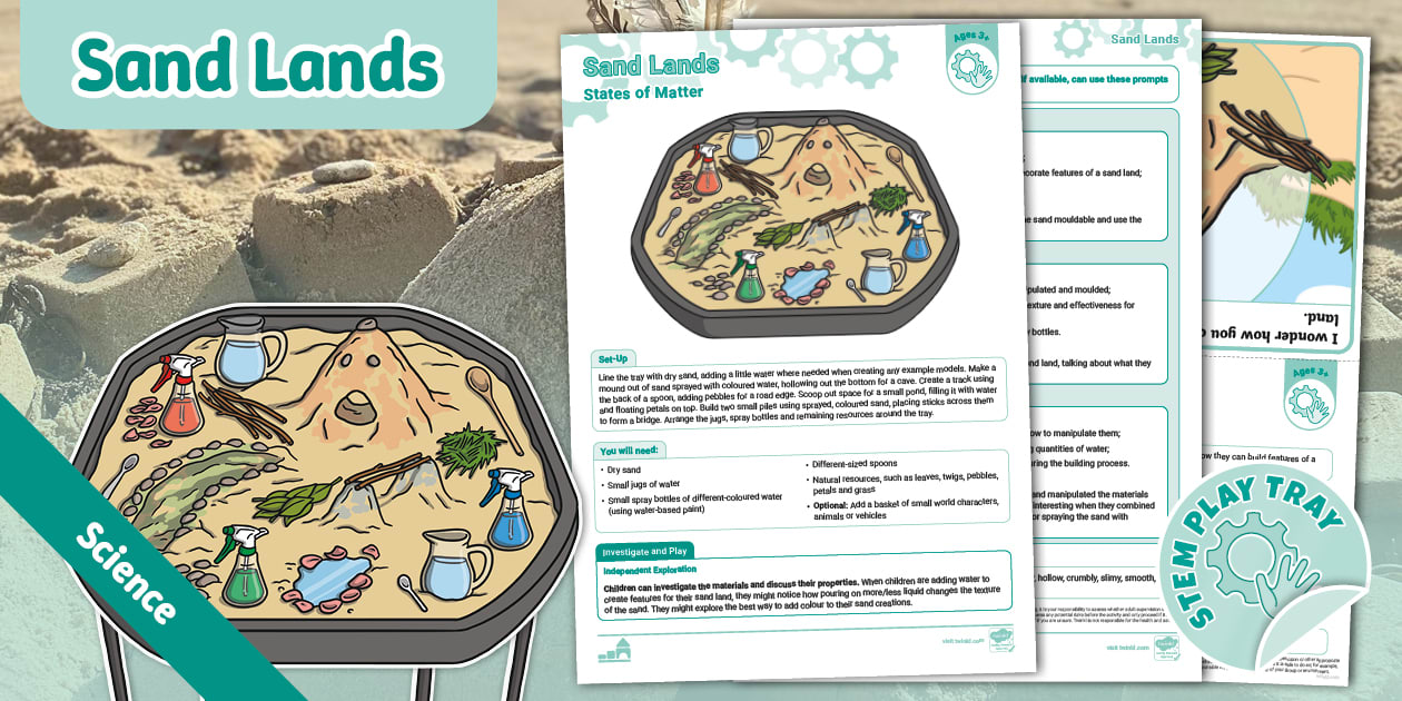 STEM Investigate and Play Tray: Sand Lands | Twinkl